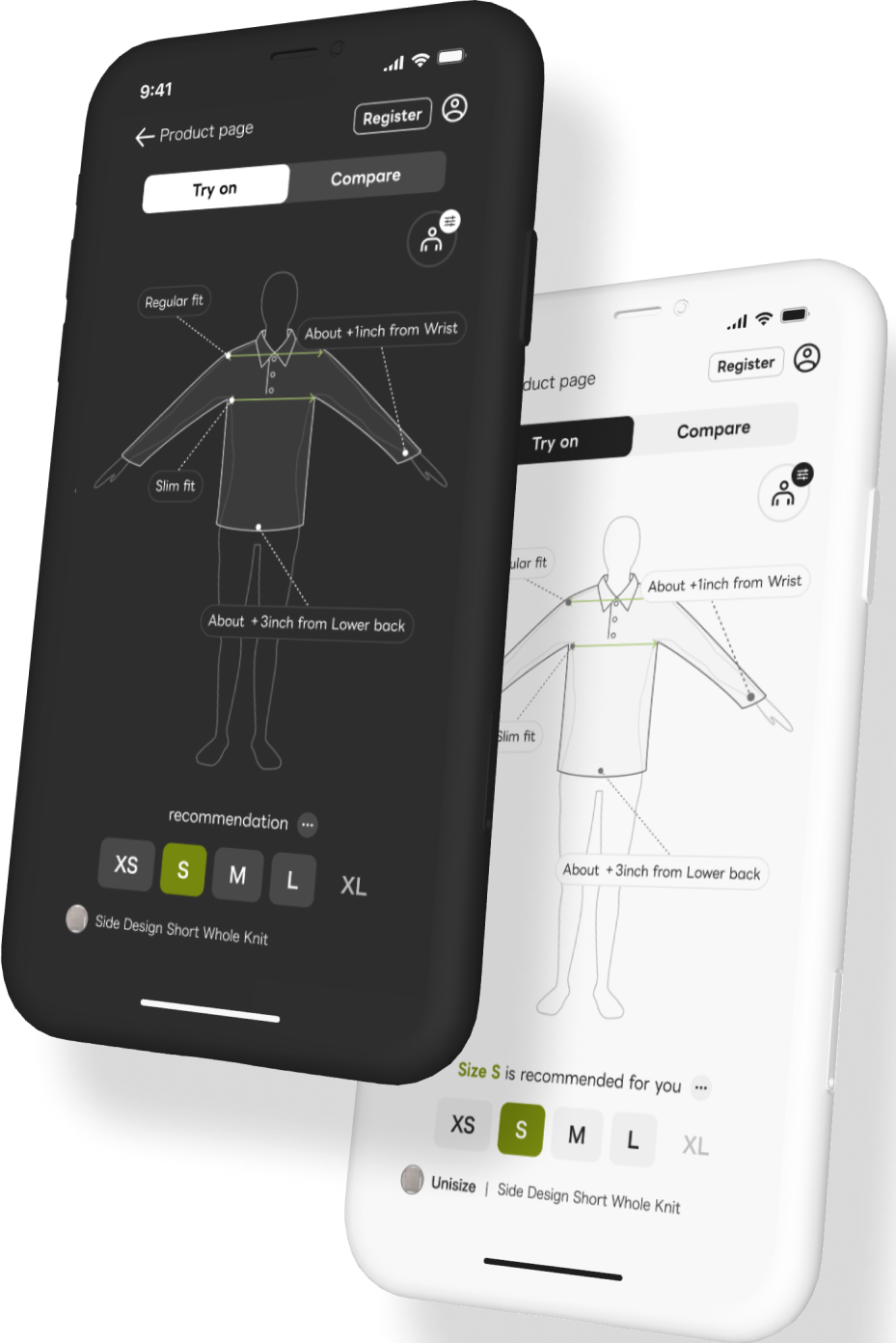 Unisize | Size Solution Illustrating Fit in Inch Unit